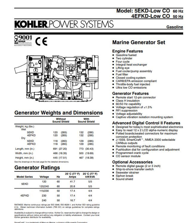Kohler 5Kw Marine Generator Parts – HZVOF