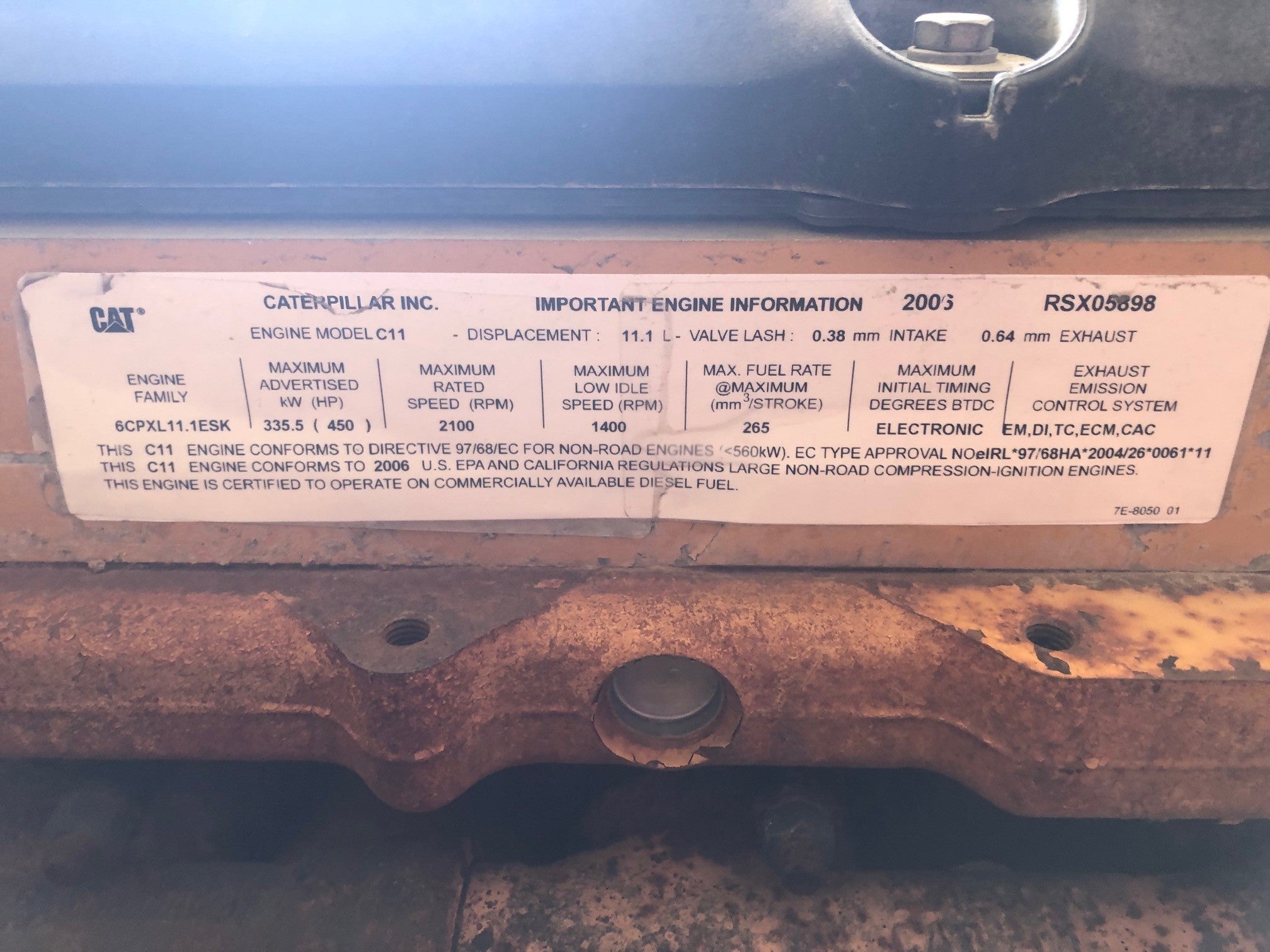 C11 Caterpillar Diesel Core engine — Collicutt Equipment