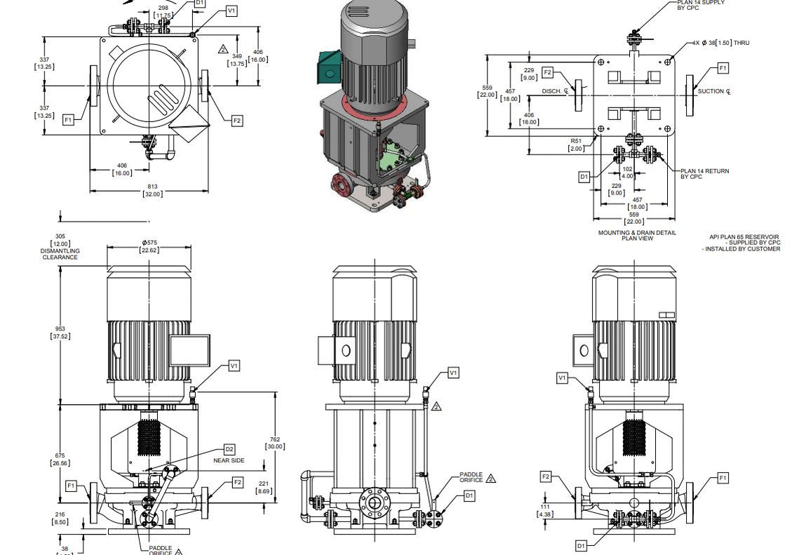 CPC PUMP AND BALDOR 100 HP MOTOR — Collicutt Equipment