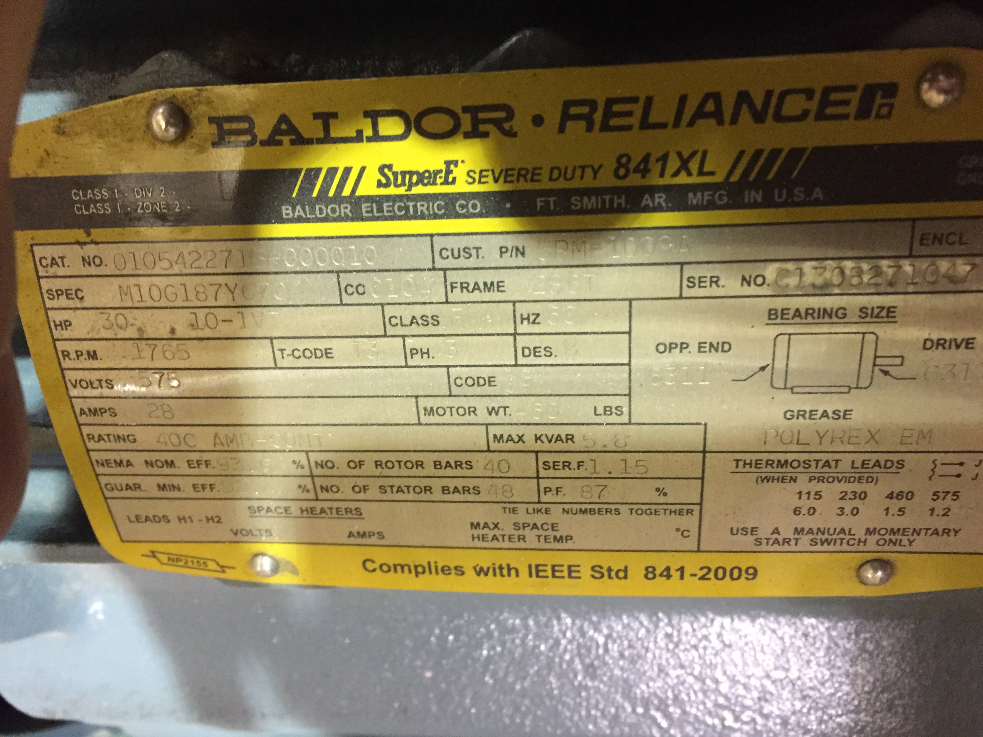 2 CPC PUMPS AND BALDOR 30HP MOTOR — Collicutt Equipment