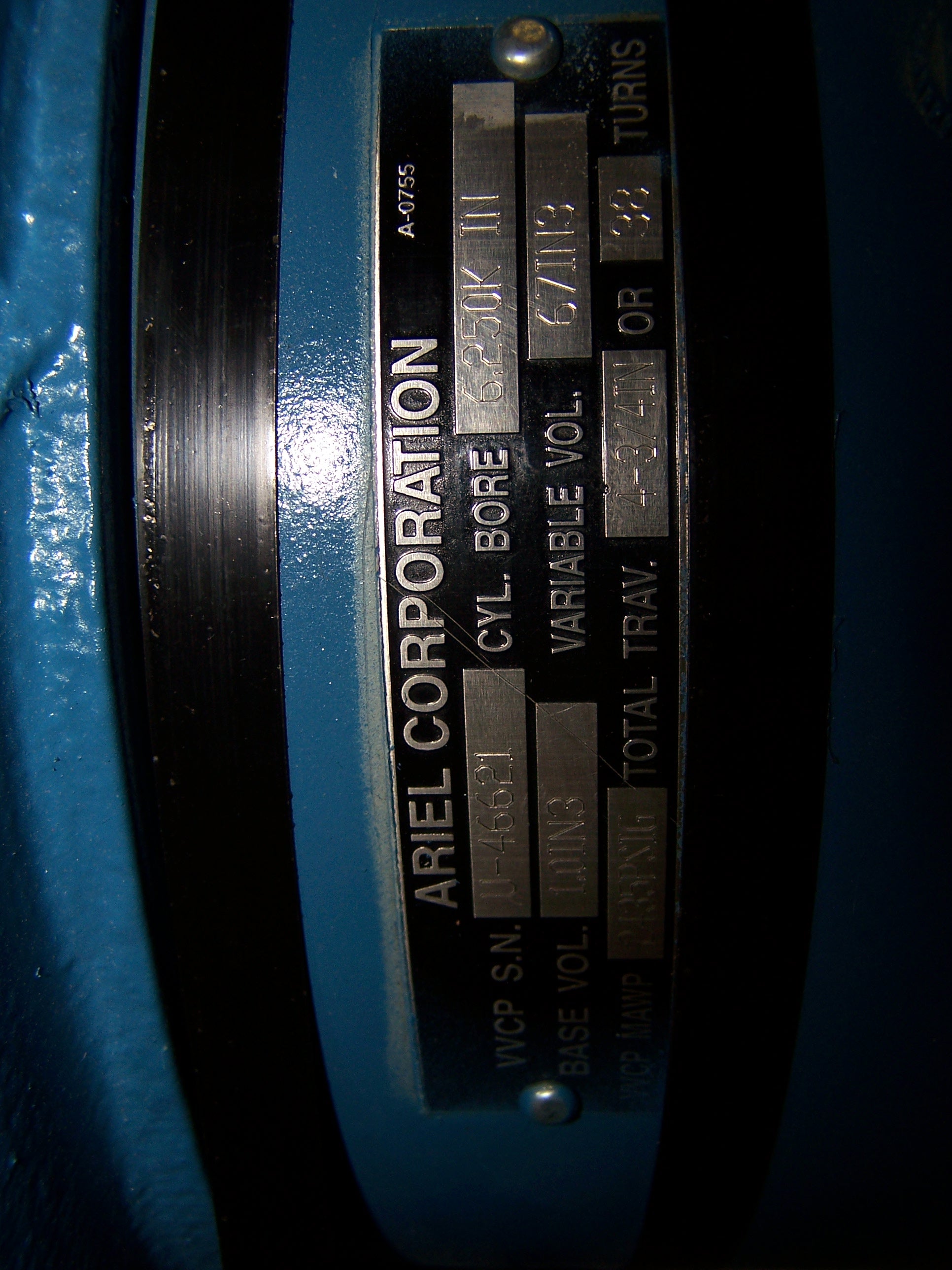 ARIEL, COMPRESSOR CYLINDER, NEW TAKE OFF, JGK, 6.25" — Collicutt Equipment